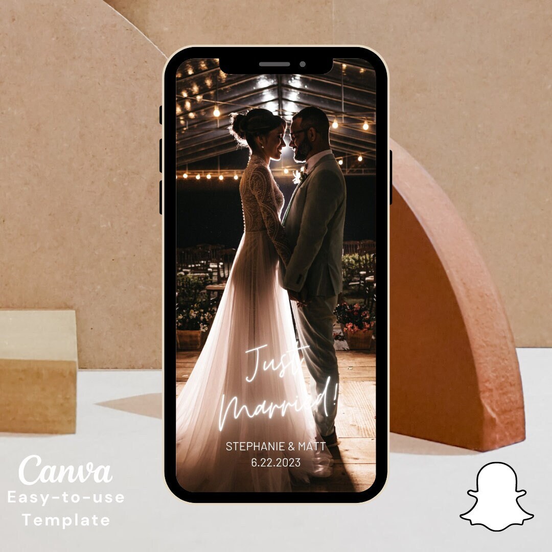 Wedding Snapchat Geofilter | Just Married | Snapchat Filter | Self ...