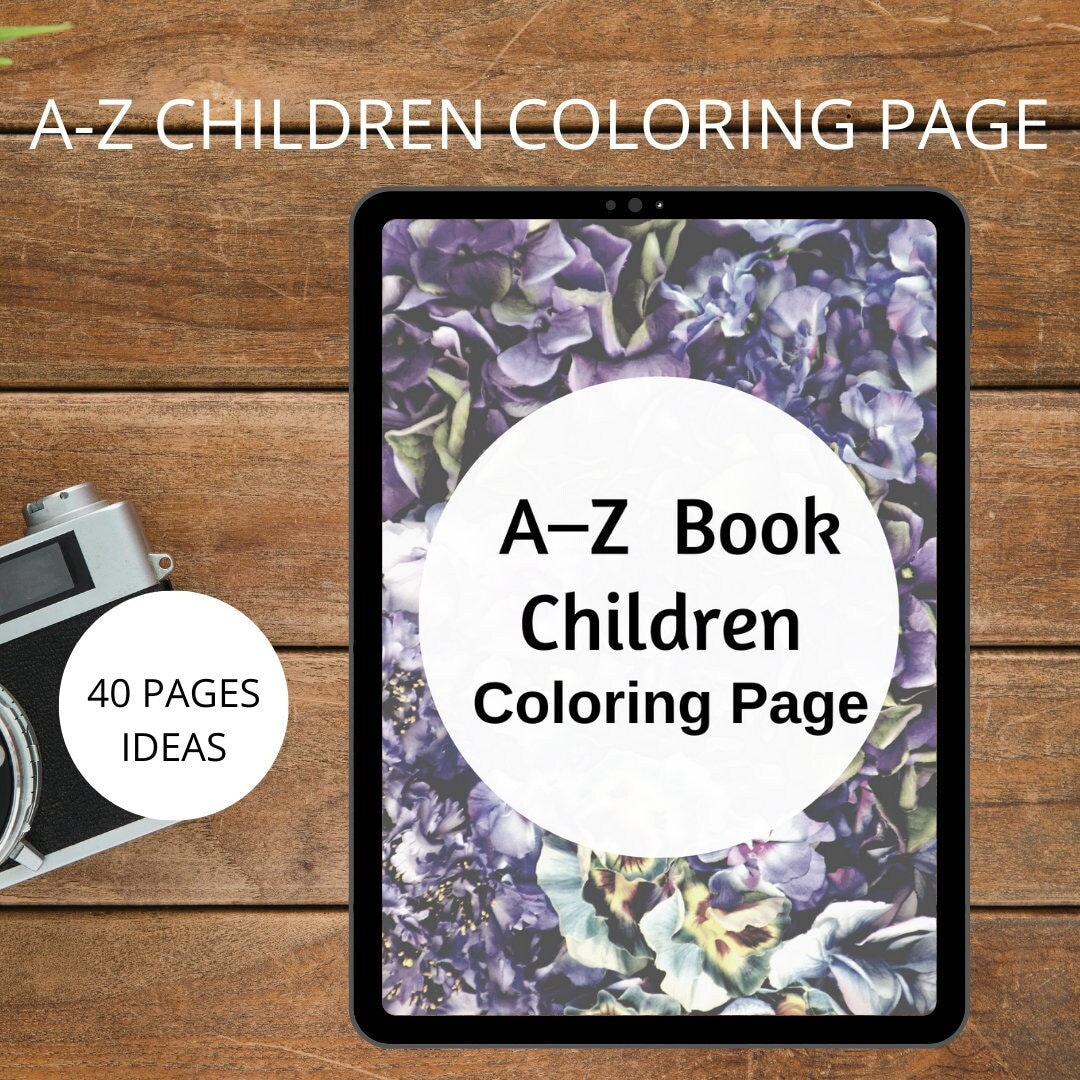 A-Z Children Coloring Book Page, Coloring Book - Etsy