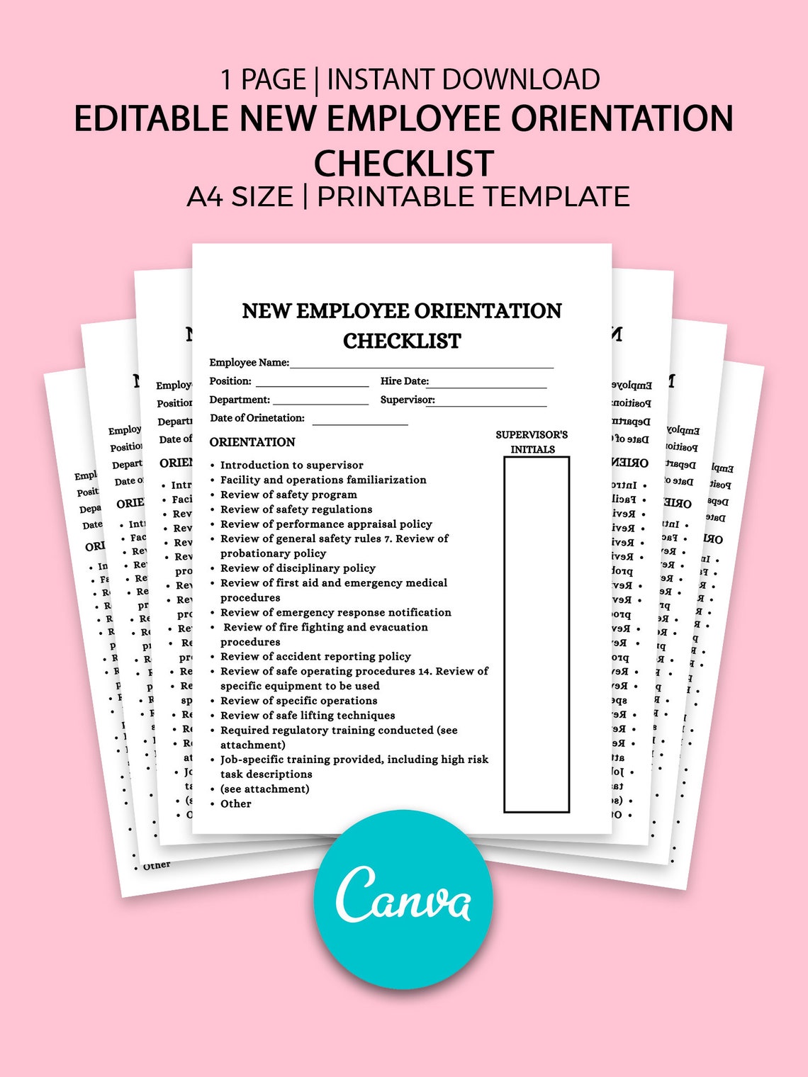 Offboarding Checklist Form, BUNDLE, Editable Template, Human Resources ...