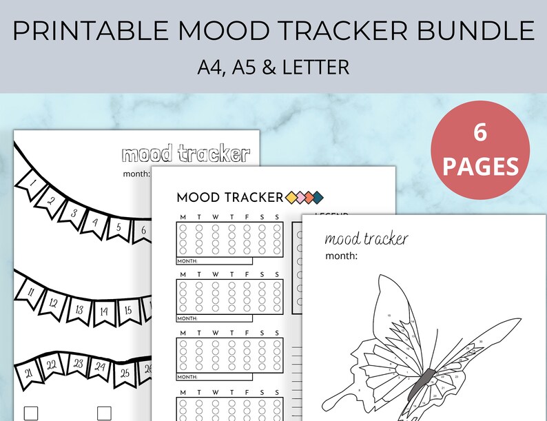 Printable Mood Tracker Mood Tracker Colouring Book - Etsy