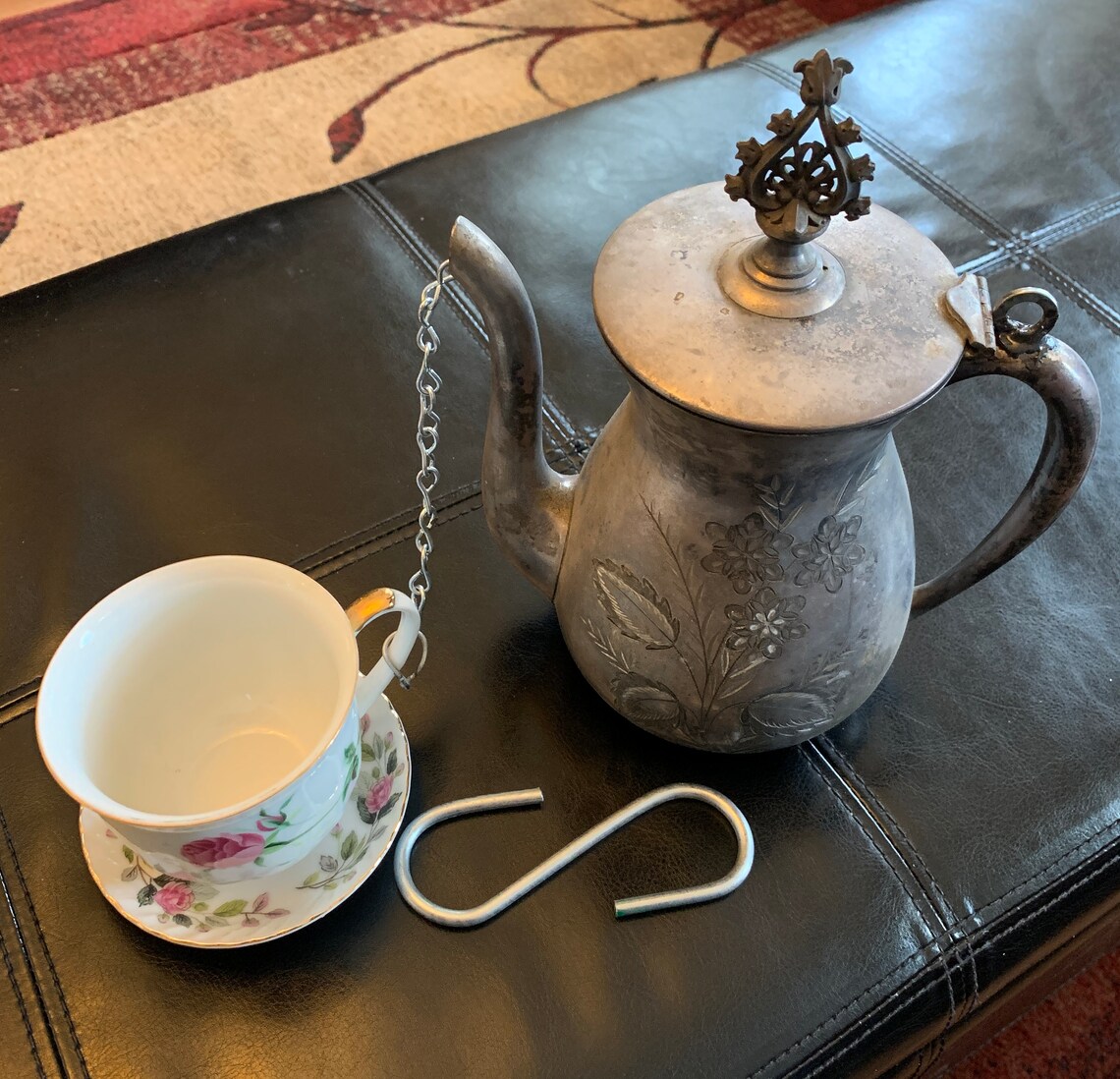 Hanging Teapot W/ Hanging Cup & Saucer - Etsy