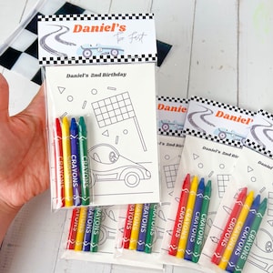 Race Car Coloring Pack for Birthday Party. Coloring Pages Ideal to Give ...