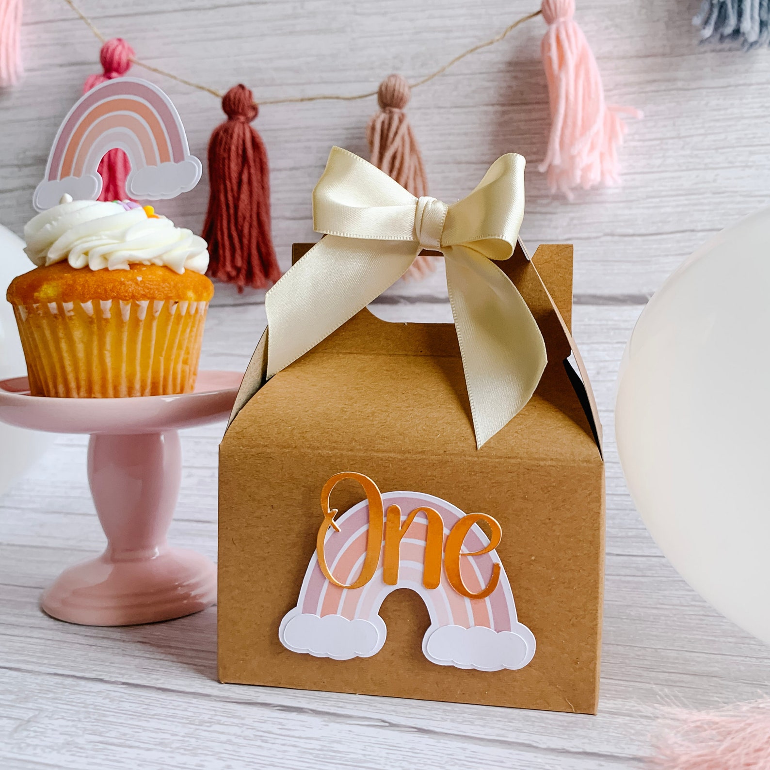 Rainbow Gable Box in MINI Size With Boho Colors. Great for Any - Etsy