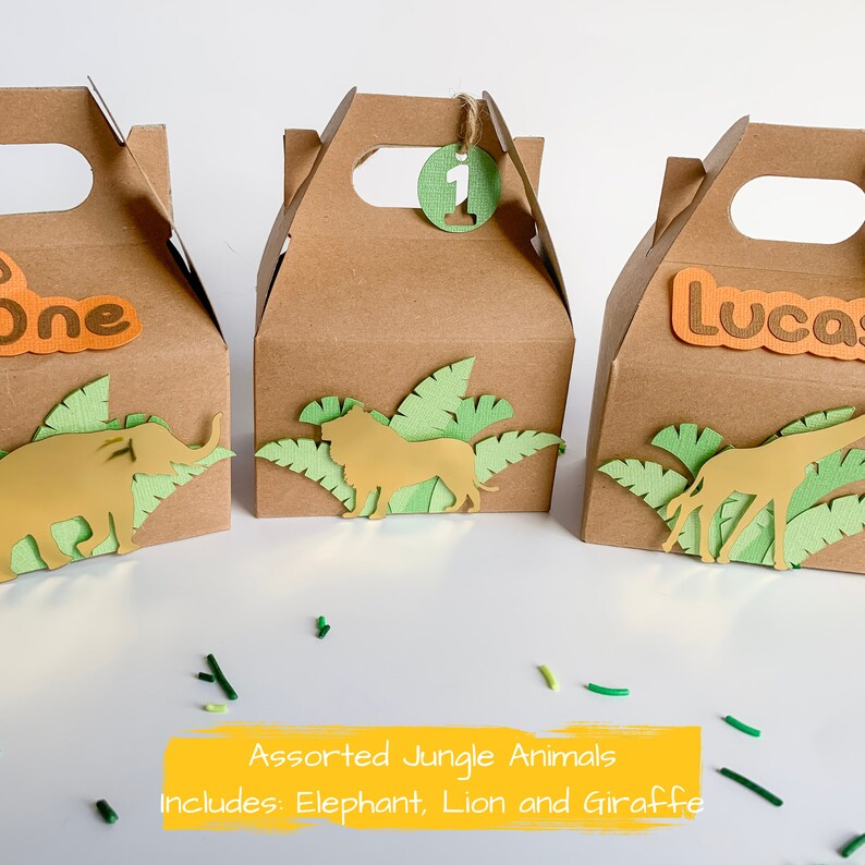 Mini Safari Gable Boxes. Great for Any Safari Party, Wild One, Safari ...