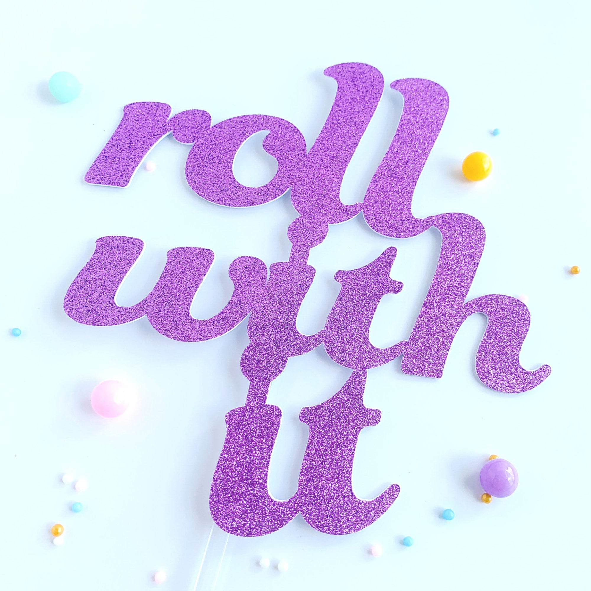 Roller Skate Cake Topper Made With Glitter Cardstock. Great - Etsy