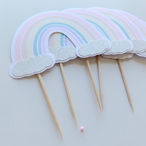 Rainbow Cake Topper With Pastel Colors Layered With Age. Ideal for a ...