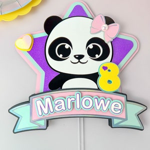 Panda Cake Topper. Cutest Panda Cake Topper, Kawaii Panda Cake Topper ...