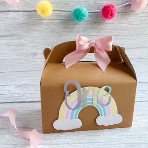 Rainbow Gable Box With Pastel Colors Rainbow With Bow. Great for Any ...