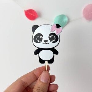 Panda Cake Topper. Cutest Panda Cake Topper, Kawaii Panda Cake Topper ...