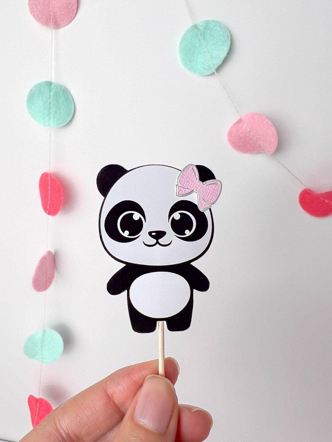 Panda Cupcake Topper. Cutest Panda Cupcake Topper, Kawaii Panda Cupcake ...