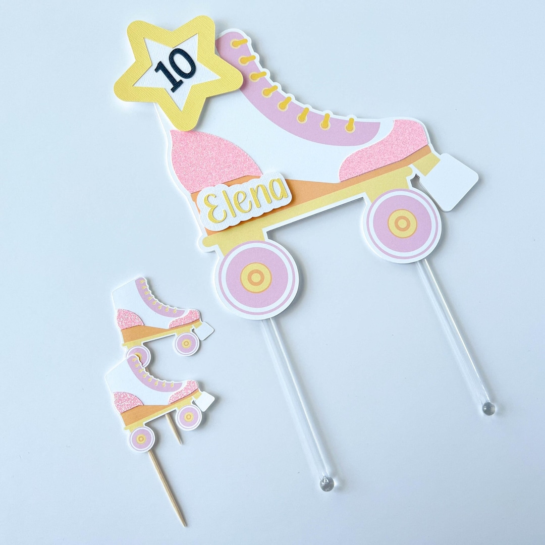 Groovy Roller Skate Cake Topper. Layered Cake Topper Great for a Roller ...