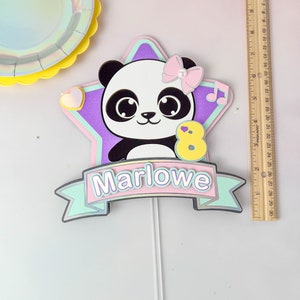 Panda Cake Topper. Cutest Panda Cake Topper, Kawaii Panda Cake Topper ...