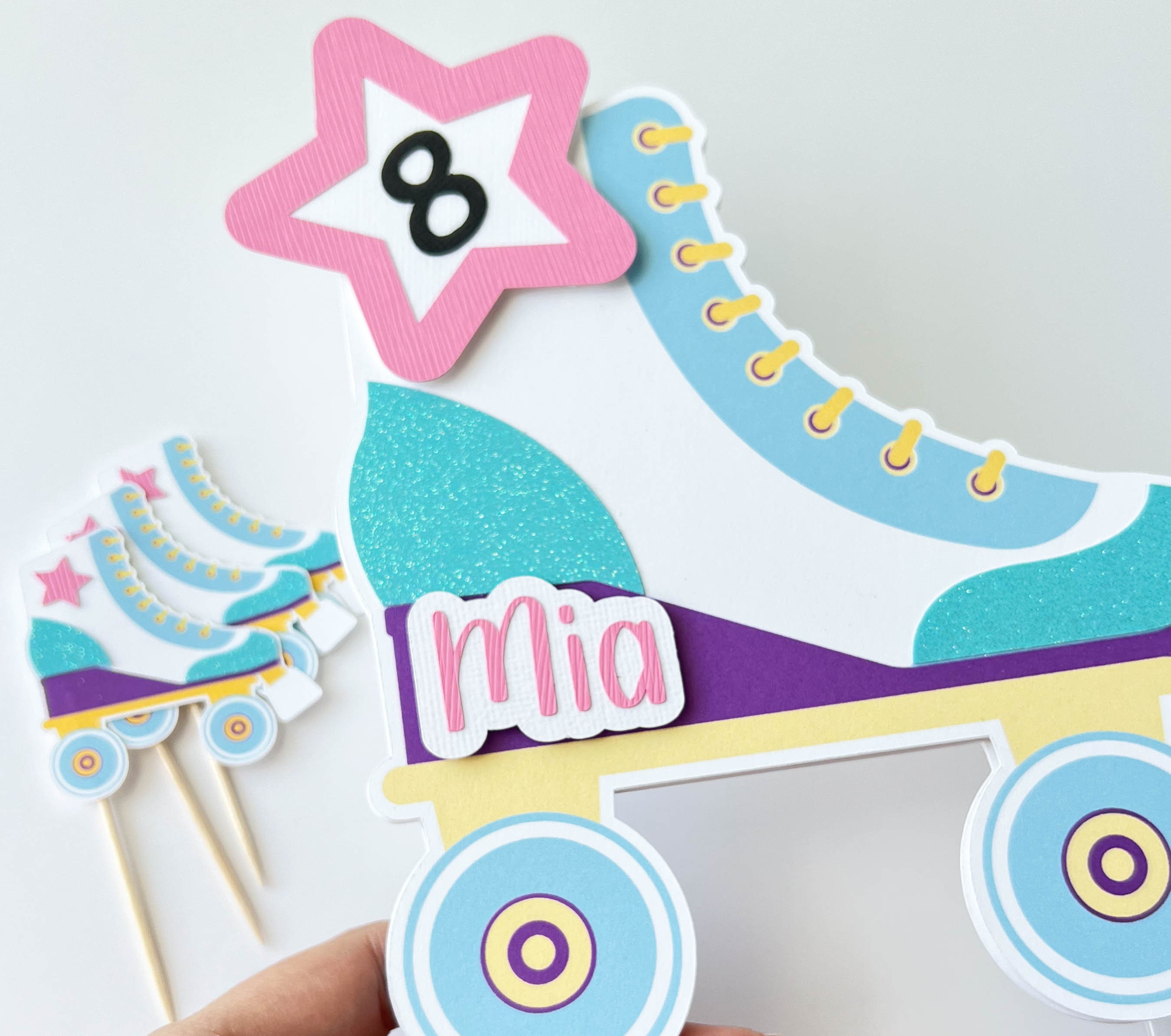 Roller Skate Cake Topper. This Layered Cake Topper is Great for a ...