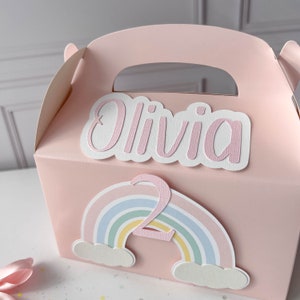 Rainbow Gable Box With Bow. Great for Any Rainbow Party Favor, Rainbow ...
