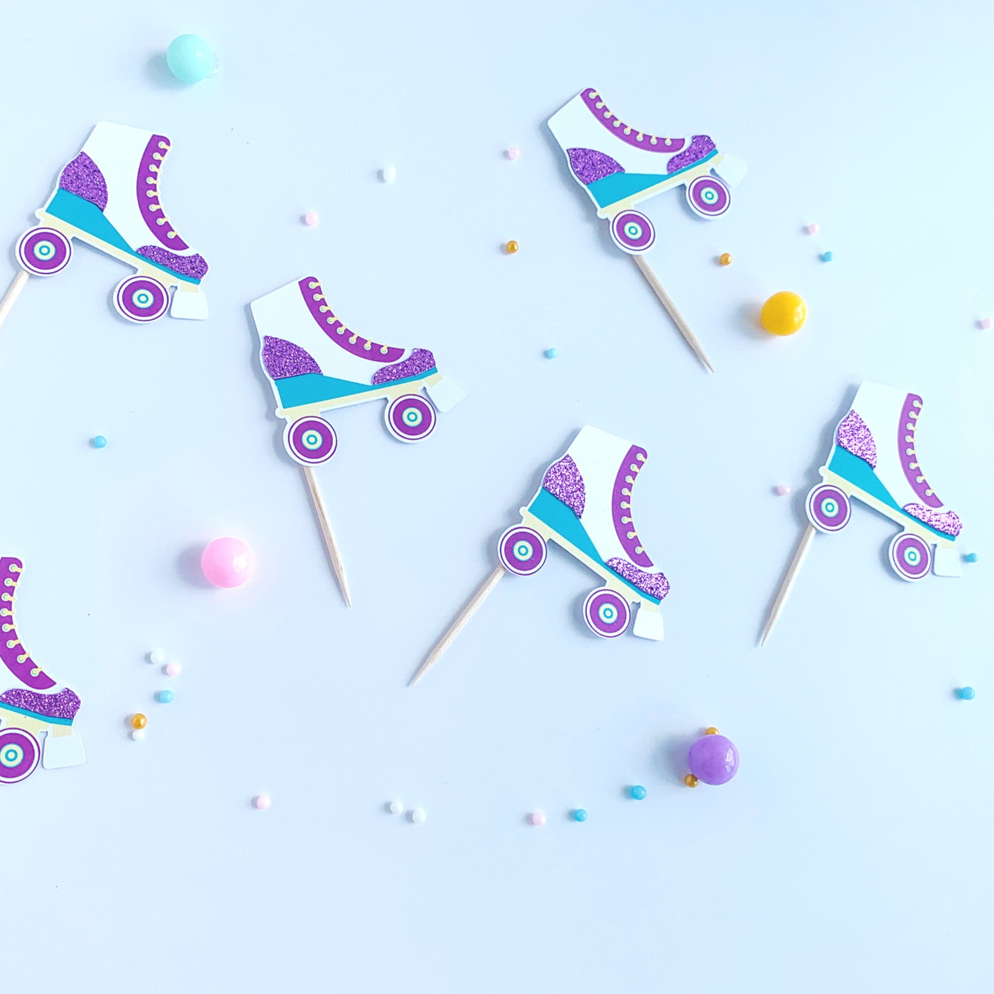 Roller Skate Cupcake Topper| Roller Skate Party Decor|skate Cupcake ...