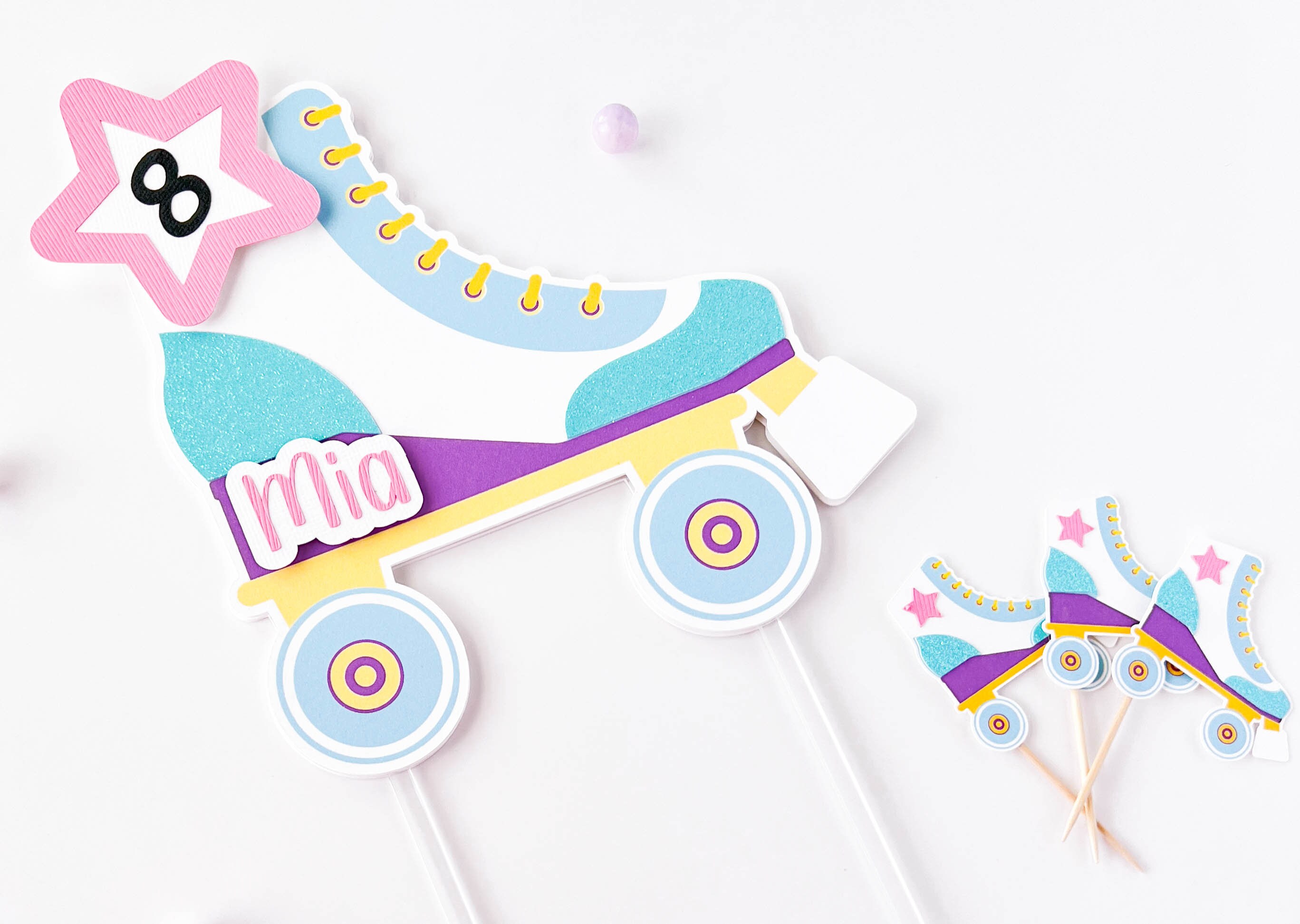 Roller Skate Cake Topper. This Layered Cake Topper is Great for a ...