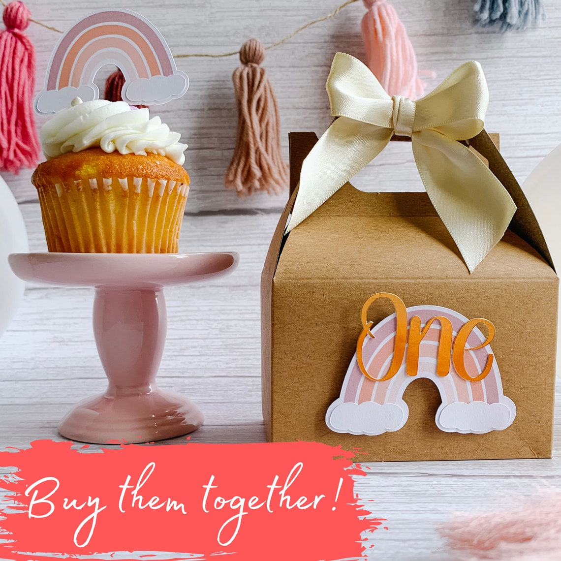 Rainbow Gable Box in MINI Size With Boho Colors. Great for Any - Etsy