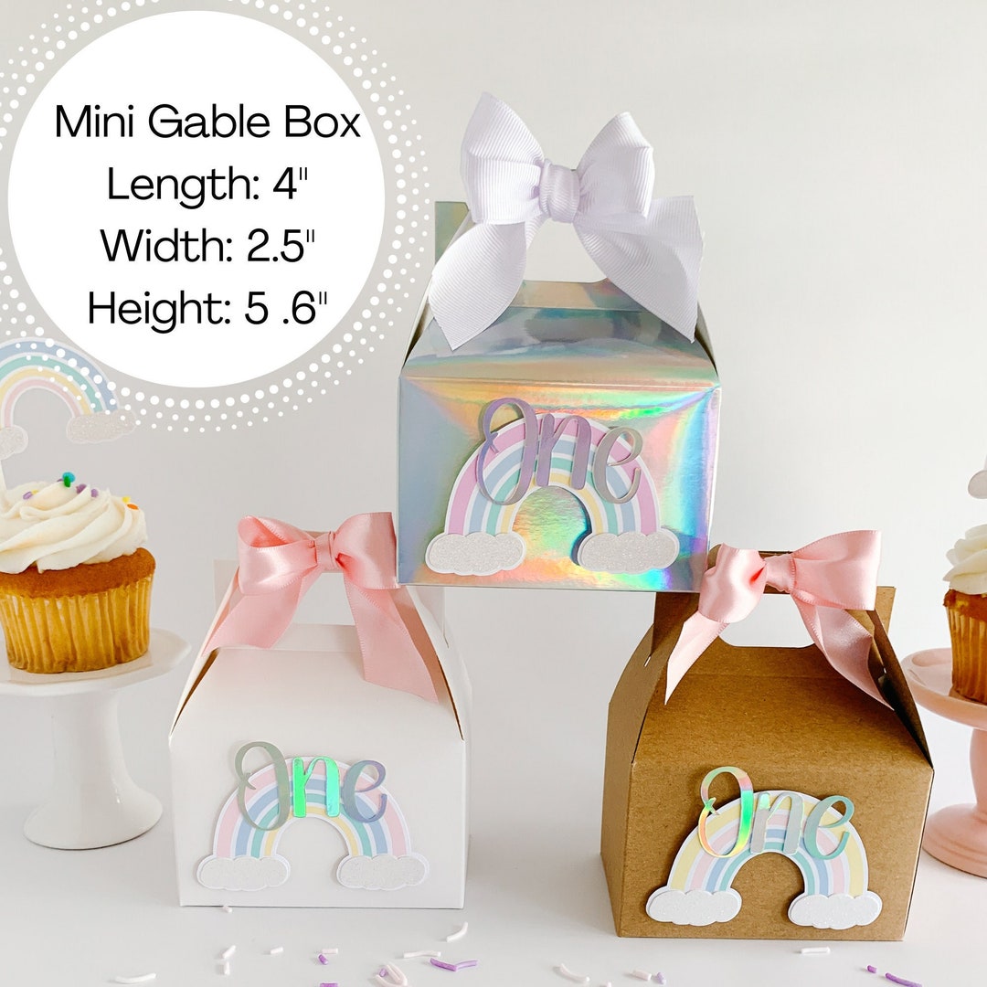 Rainbow Gable Box in MINI Size With Pastel Colors. Great for Any ...