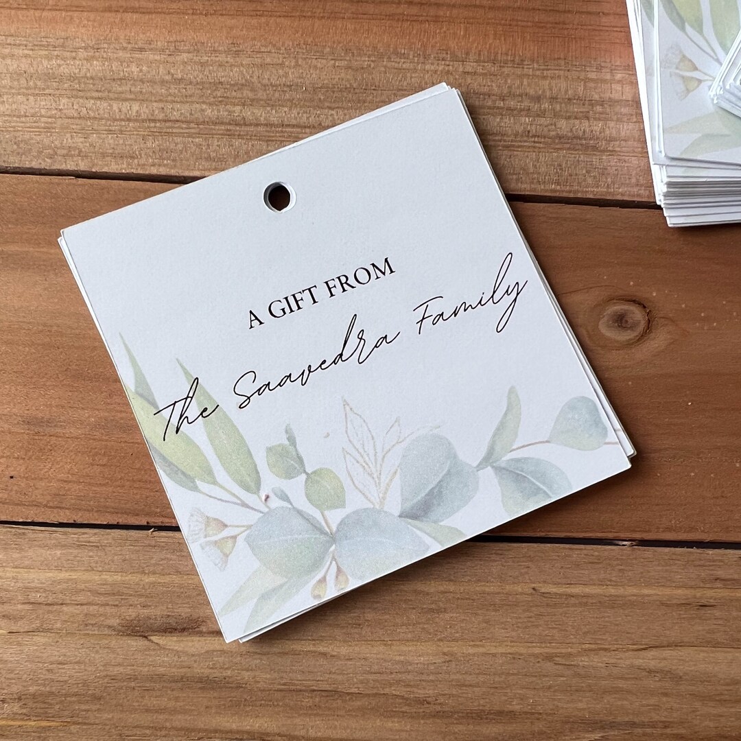 Family Gift Tags. Greenery Watercolor. Personalized Gift Tags Great for ...