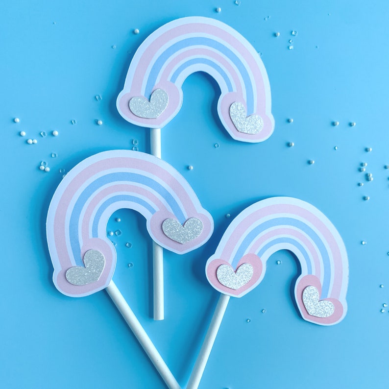 Rainbow Cake Topper Layered. Ideal for a Rainbow Birthday, Rainbow ...