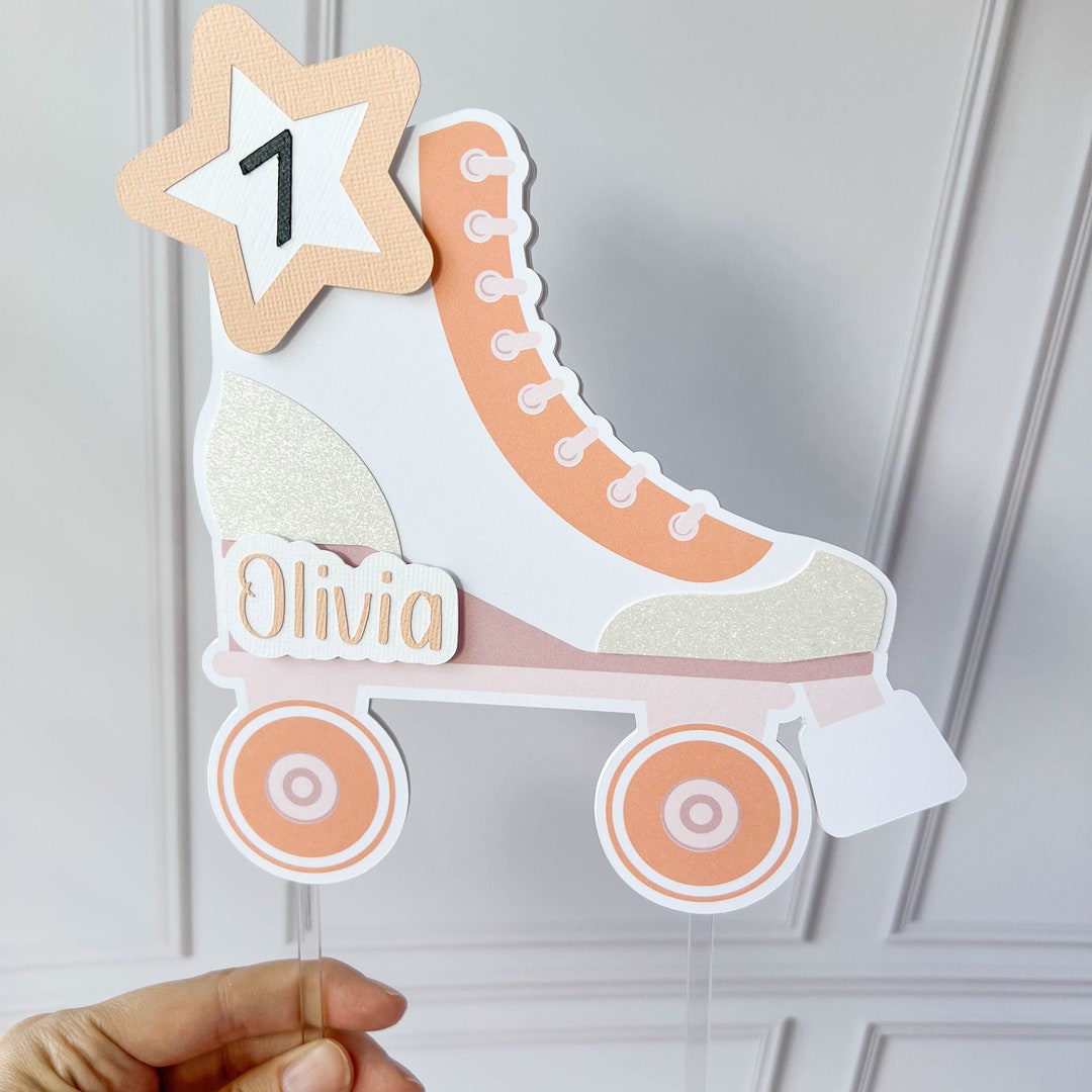 Boho Roller Skate Cake Topper. Layered Cake Topper Great for a Roller ...