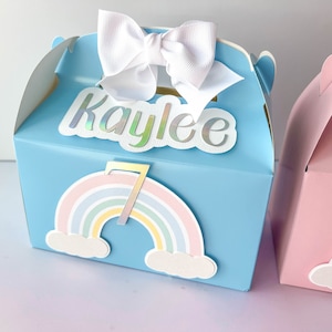 Rainbow Gable Box With Bow.great for Any Rainbow Party Favor,rainbow ...