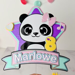 Panda Cake Topper. Cutest Panda Cake Topper, Kawaii Panda Cake Topper ...