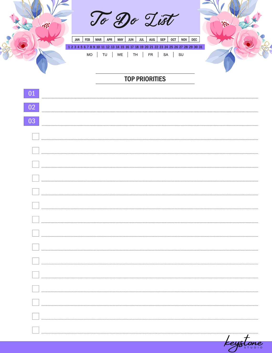 Weekly Planner Printable, to Do List Printable, Weekly Meal Planner ...