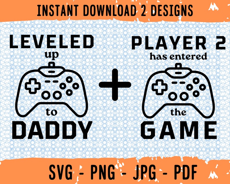Dad Svg Png Jpeg Leveled up Svg Game Controller Svg Dad and - Etsy