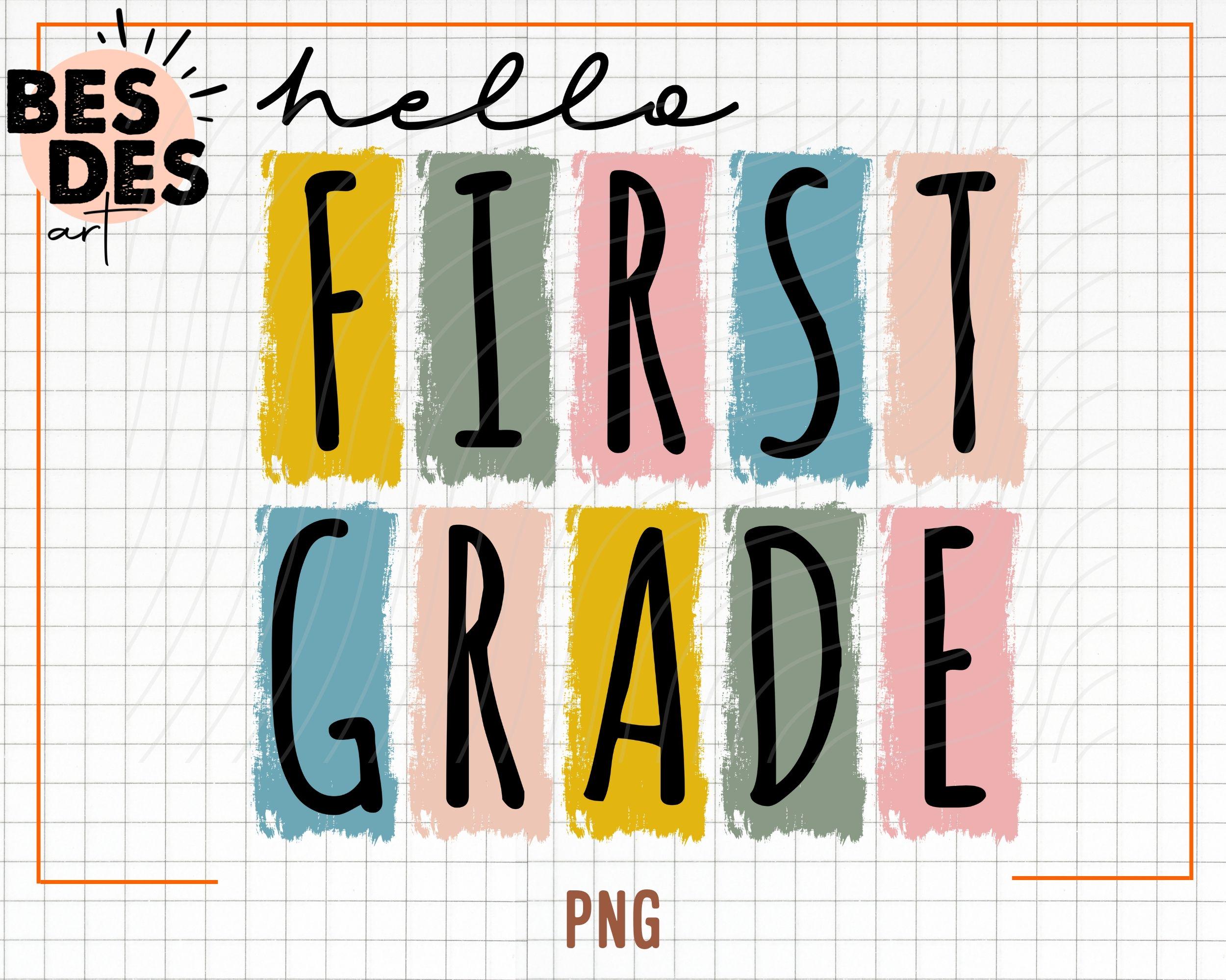 First Grade PNG, Back to School Png, 1st Grade Png, Teacher Png, First ...