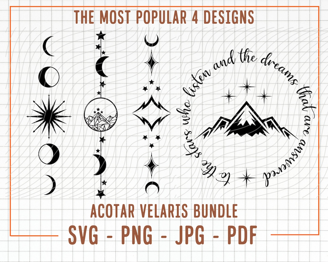 Acotar Velaris SVG Bundle, Most Popular 4 Acotar Velaris Design, Sarah ...