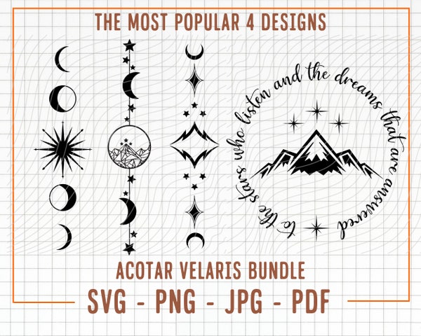 ACOTAR SVG Bundle, Acotar Velaris SVG Bundle, Sarah J Maas Svg, Acotar ...