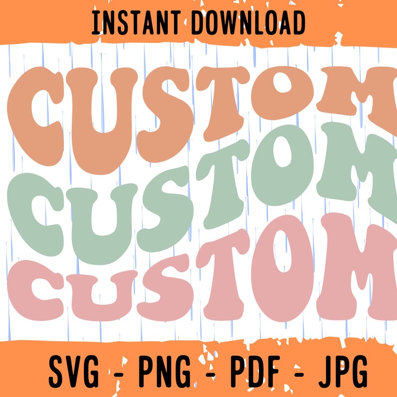 Groovy Wavy Font - Etsy