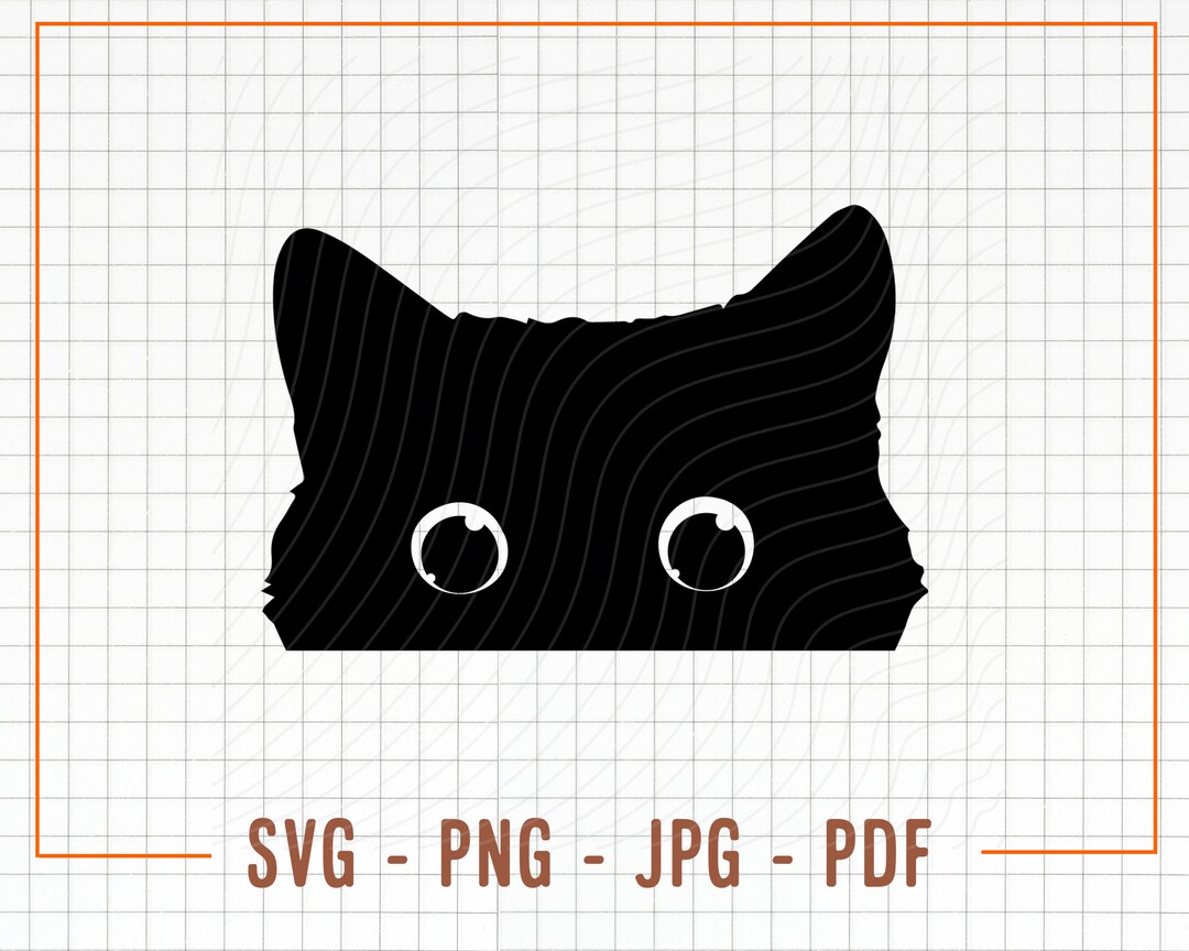 Cute Peeking Cat Svg, Png, Funny Kitty, Cat Svg, Pet Svg, Animal Funny ...