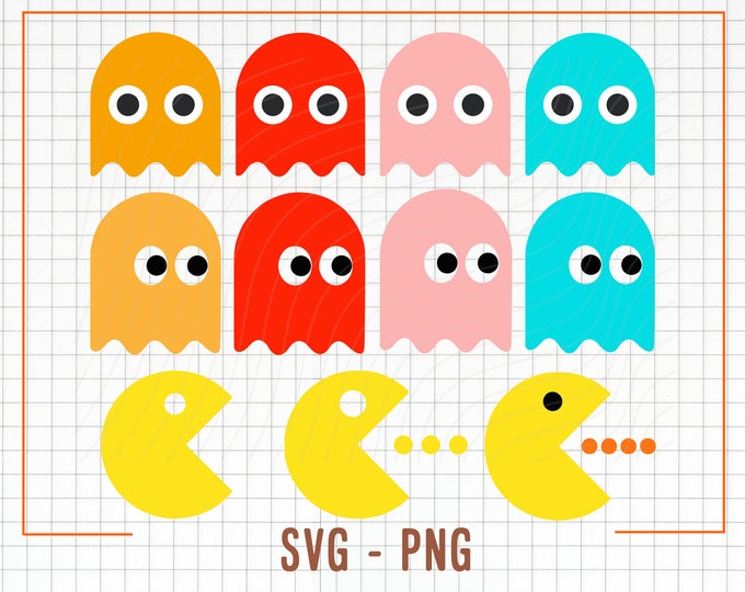 Pacman Photo Booth Props - Etsy