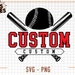 Custom Baseball Team Logo Svg, Png, Personalized Baseball Team Name Svg ...