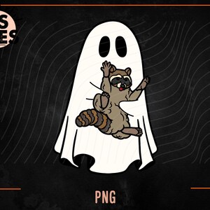 Сute Ghost and Raccoon Halloween Png, Ghost Png, Boo Png, Funny ...