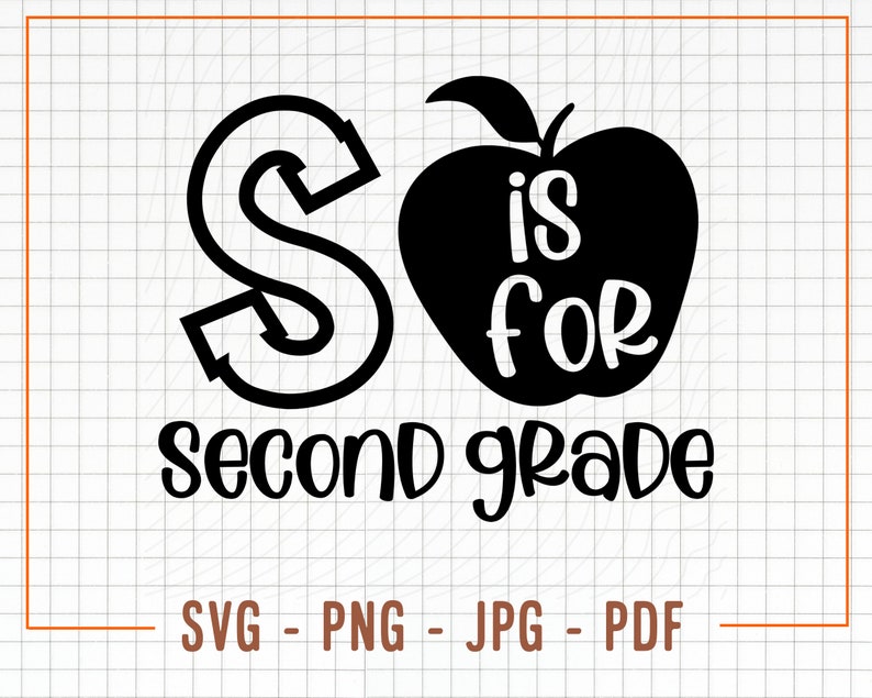 Second SVG Second Grade Cut File Second Grade Cricut Svg S - Etsy