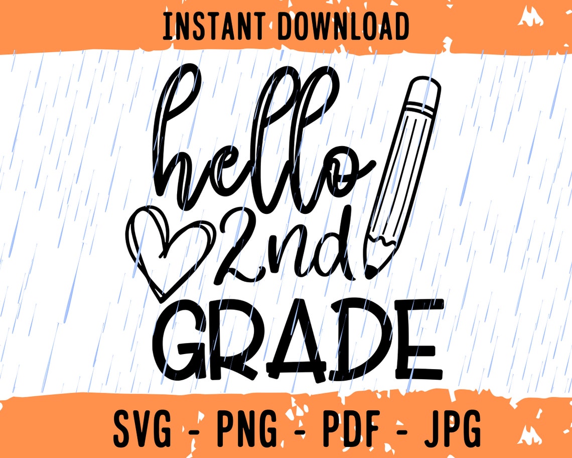 Hello 2nd Grade Svg Hello Second Grade Svg 2nd Grade Svg - Etsy
