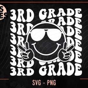 Third Grade SVG, PNG, Third Grade Png, 3rd Grade Vibes Svg, Groovy ...