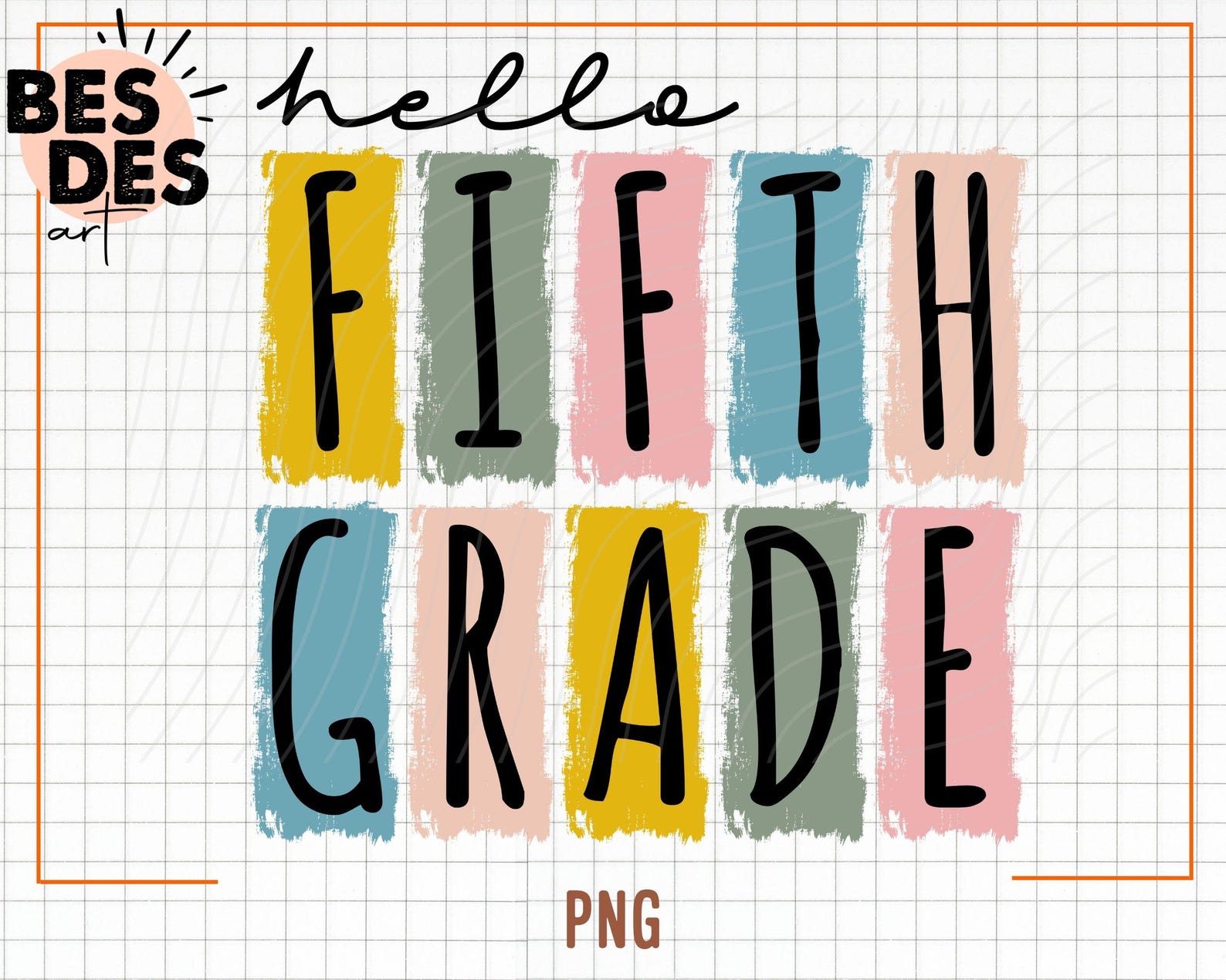 Fifth Grade PNG Image, Back to School Png, 5th Grade Design ...
