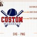 Custom Baseball Team Logo Svg, Png, Personalized Baseball Team Name Svg ...