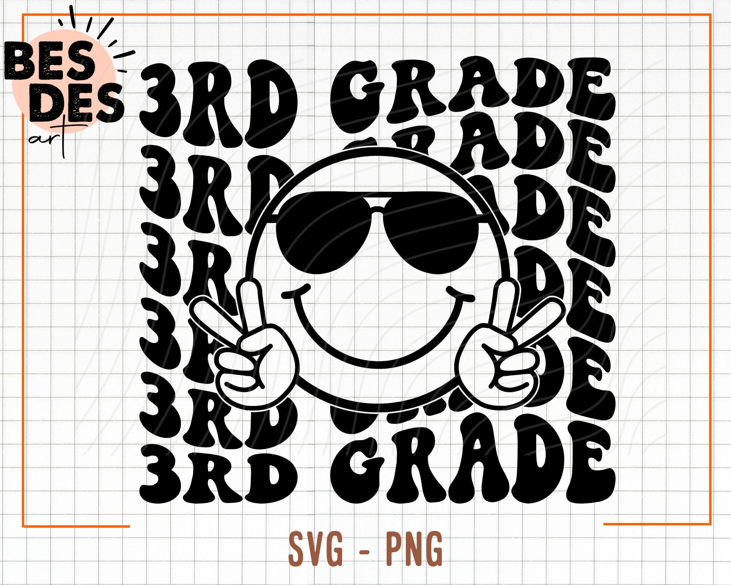 Third Grade SVG, PNG, Third Grade Png, 3rd Grade Vibes Svg, Groovy ...