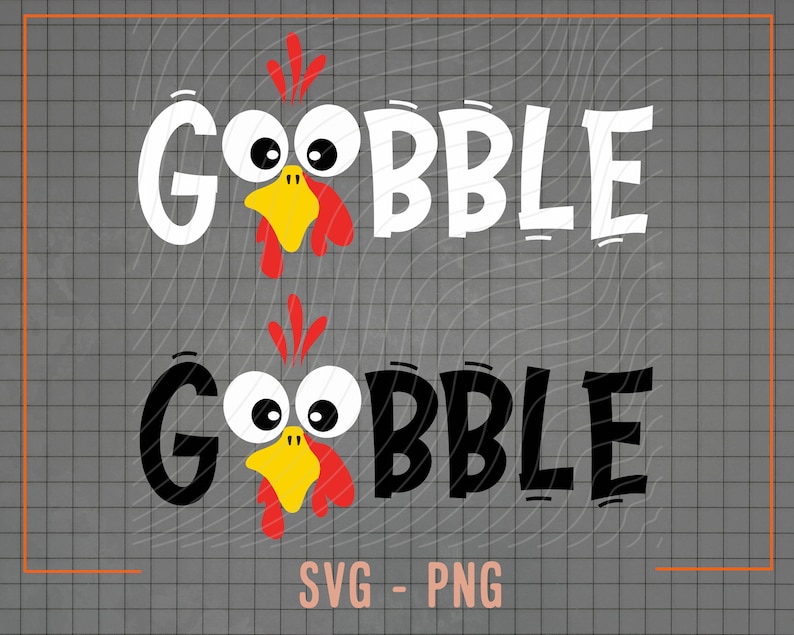 Thanksgiving SVG, Gobble SVG, Turkey Face SVG, Funny, Kids, T-shirt ...
