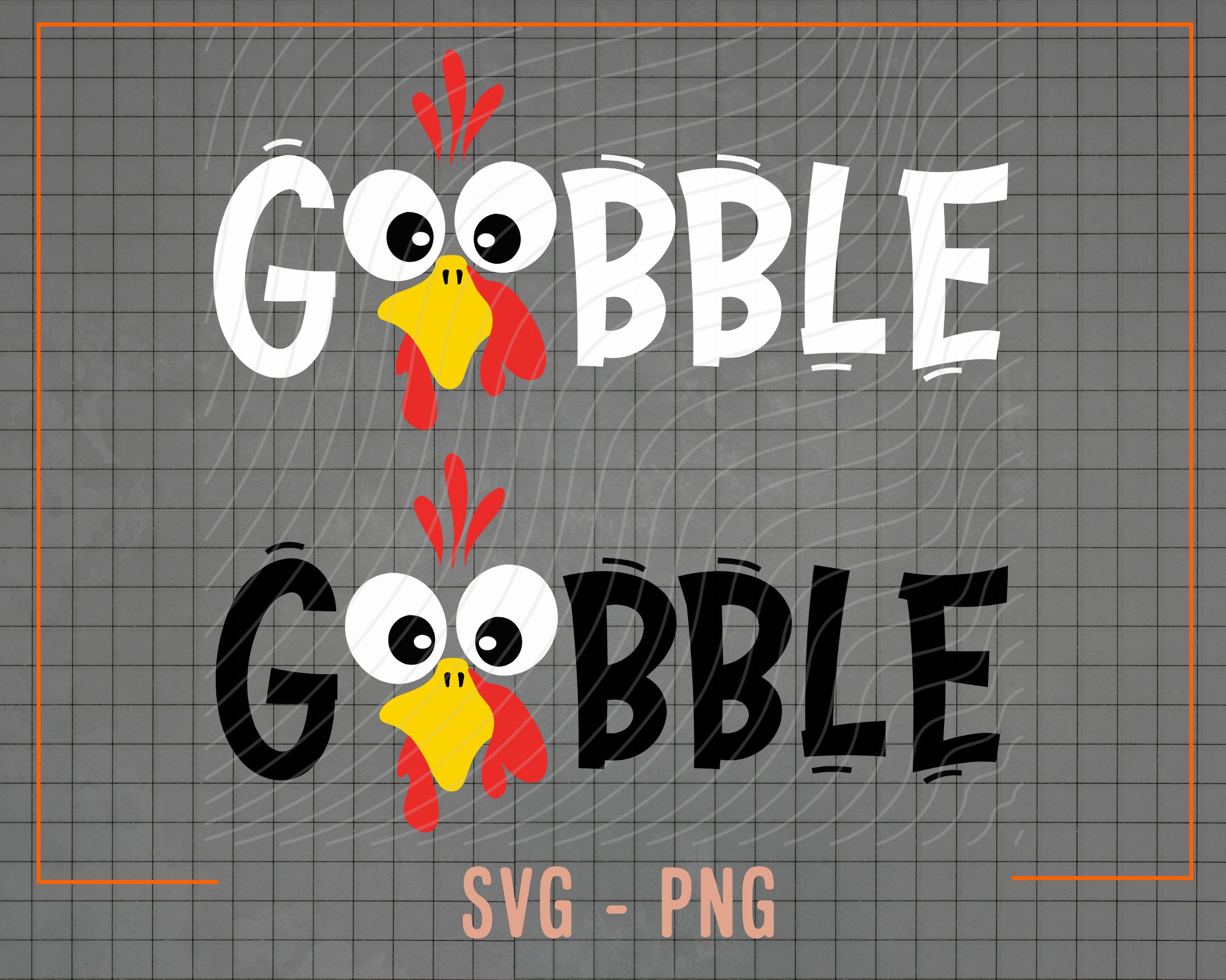 Thanksgiving SVG, Gobble SVG, Turkey Face SVG, Funny, Kids, T-shirt ...