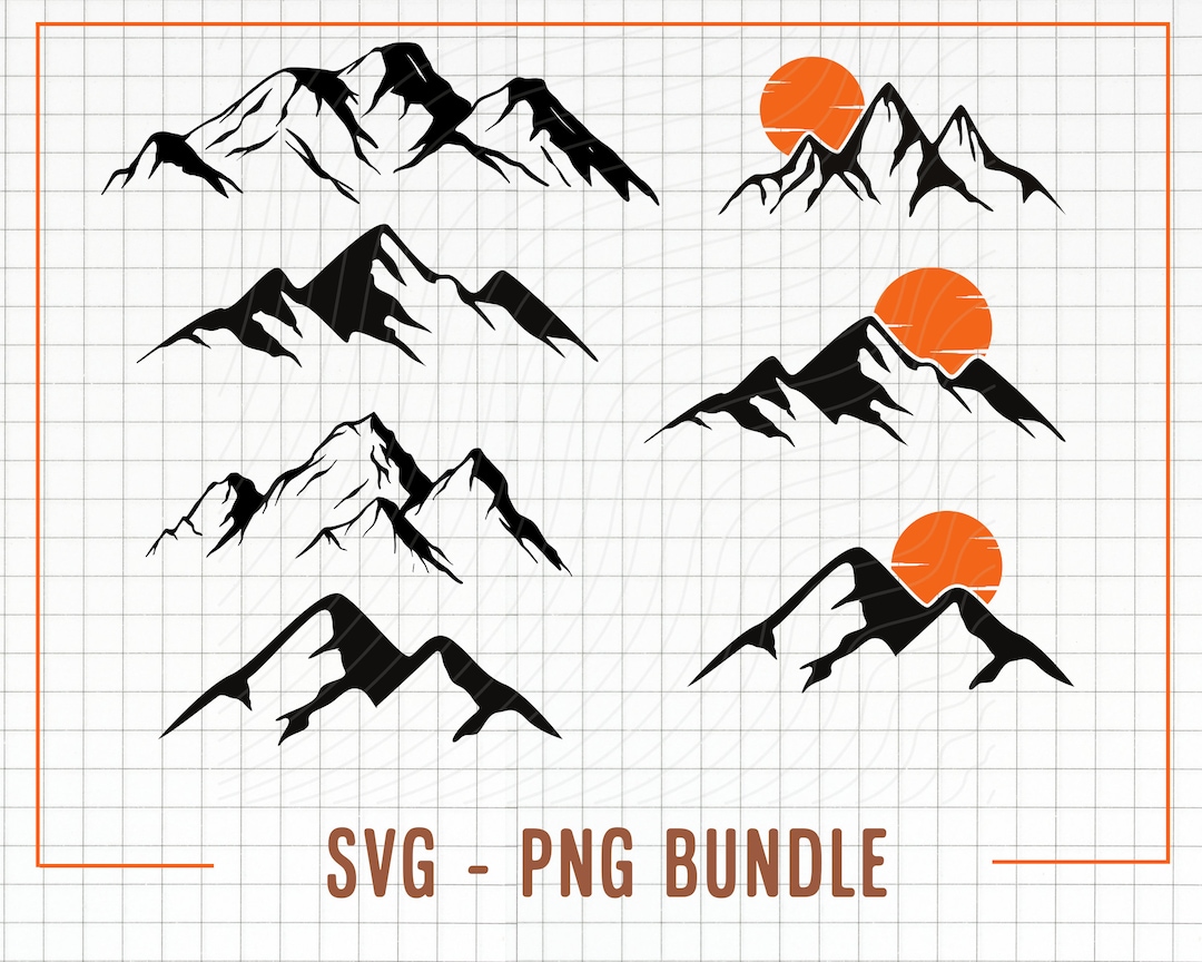 Mountains SVG Bundle, Mountains Svg Cut File, Christmas Gift Mountain ...