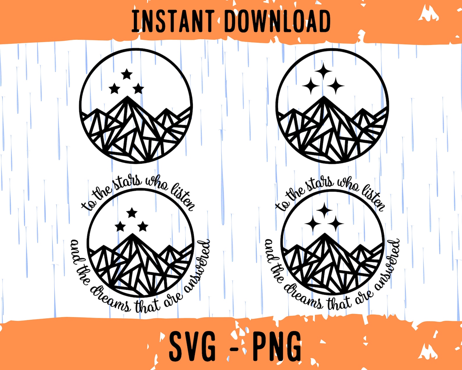 Acotar Velaris Emblem SVG PNG Cut Files Bundle to the Stars - Etsy ...