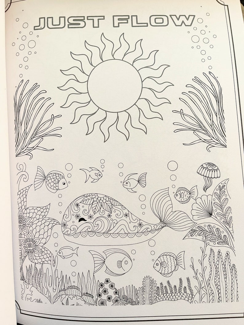 Anxiety Relief Mindfulness Coloring Book With Mindfulness Statements ...