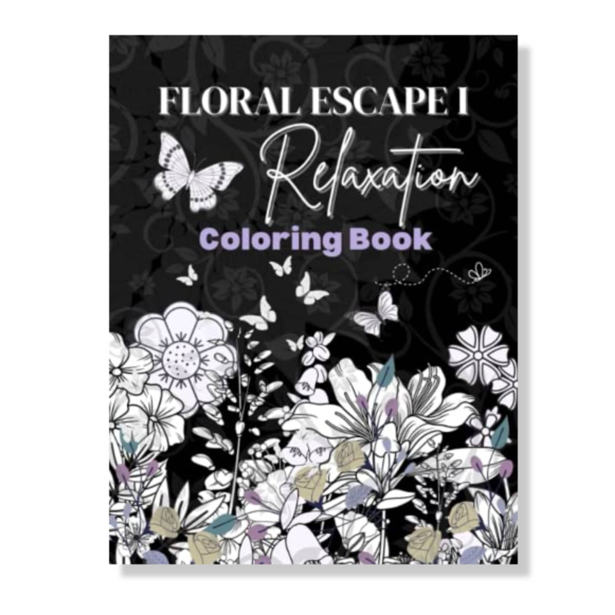 Floral Escape I Relaxation Coloring Book Floral Coloring - Etsy