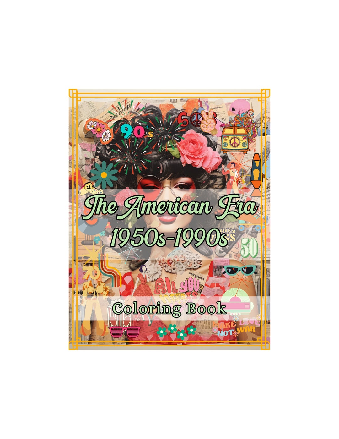 The American Era 1950s-1990s Coloring Book: for Adults and Teens - Etsy